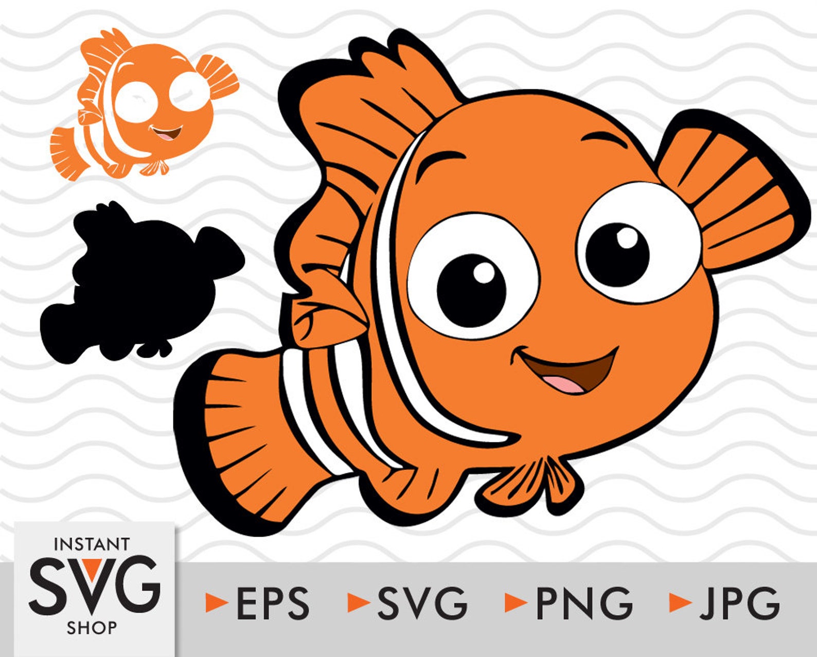 Nemo SVG Svg Silhouette Cut File Svg File Cricut Cartoon - Etsy Finland