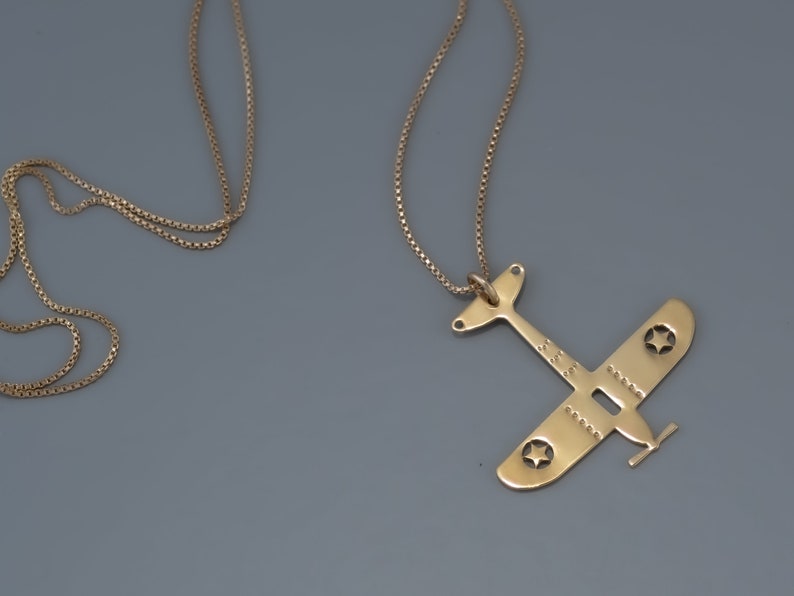 Vintage Airplane Necklace, Golden Airplane, Minimalist Pendant Jewelery ...