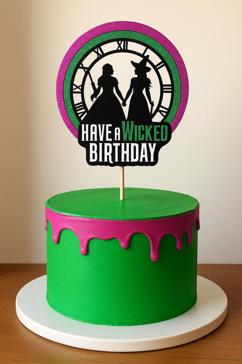 Wicked Birthday Cake Topper 3D - Etsy