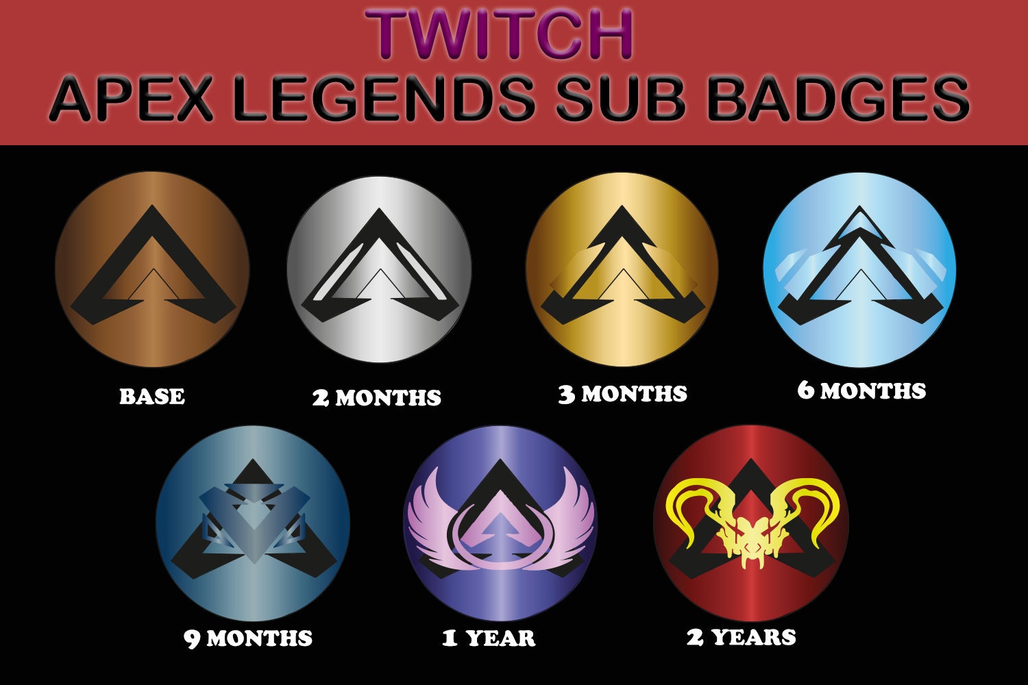 Apex Legends Twitch Sub Badges - Etsy UK