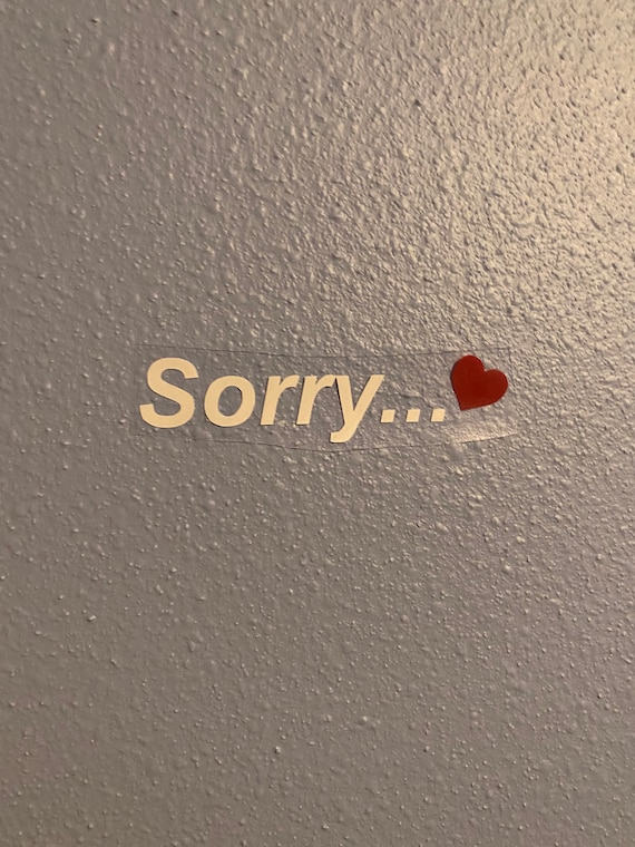Sorry Heart Jdm Sticker | Etsy