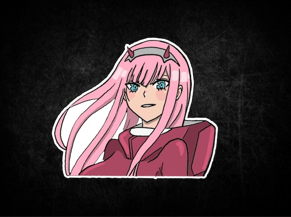 Zero Two Peeker Sticker | Etsy