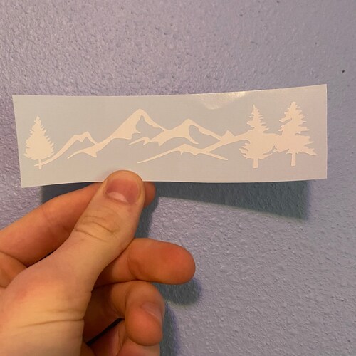 Simple Mountain Decal Simple Mountain Range Decal Adventure - Etsy