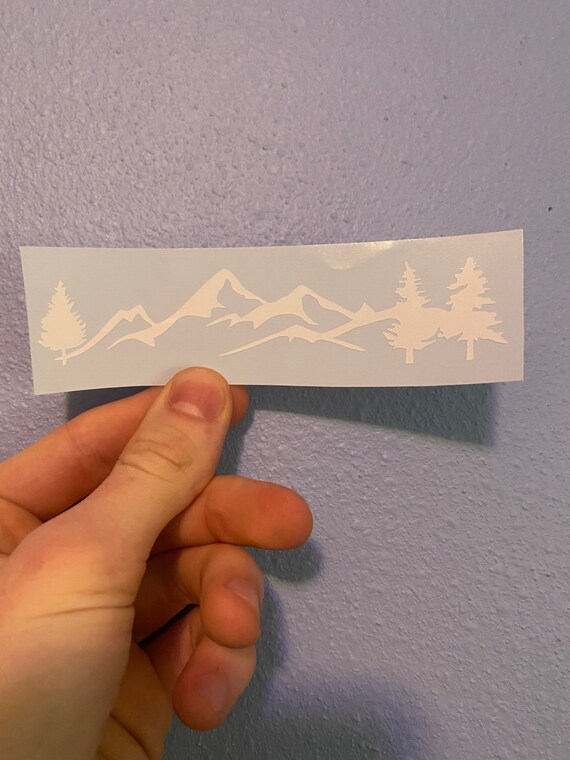 Mountain Range Sticker Vinyl Decal | Etsy