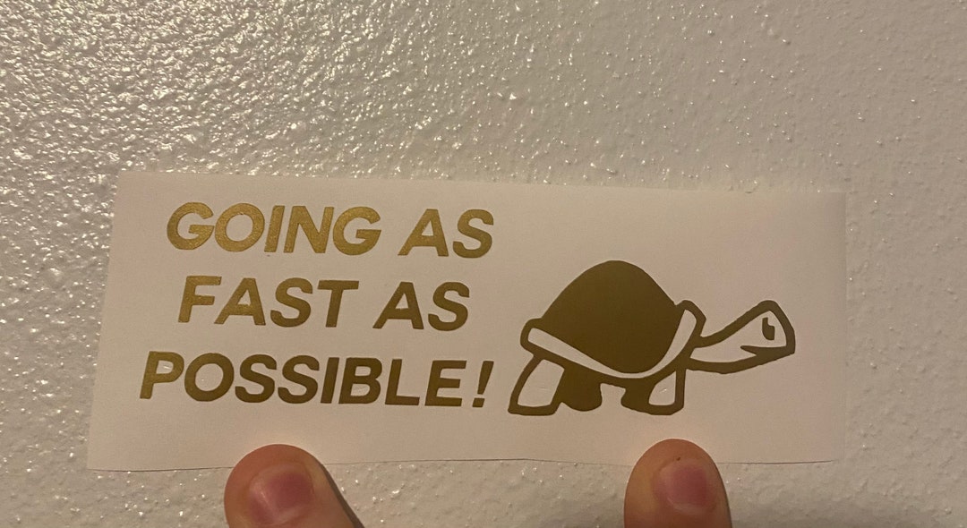 Going as Fast as Possible Sticker Decal - Etsy