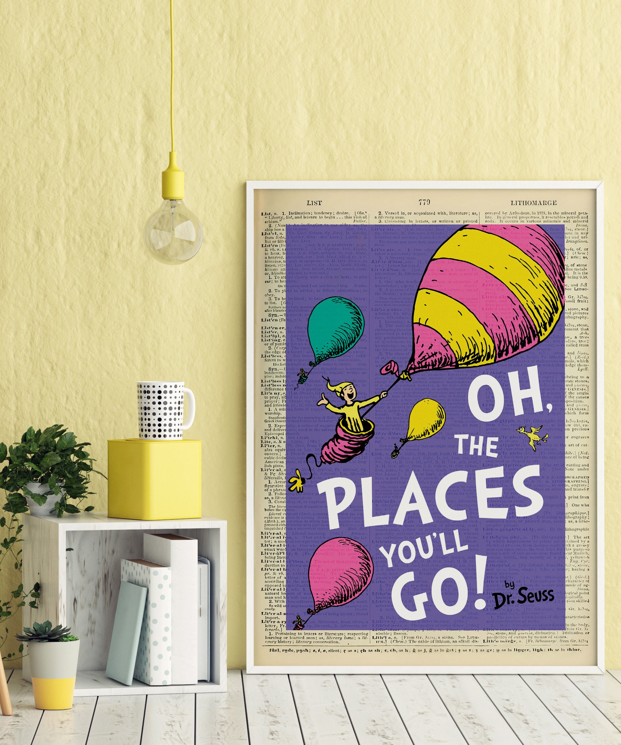 Oh the Places You'll Go by Dr.seuss, Literary Poster, Classroom Library ...
