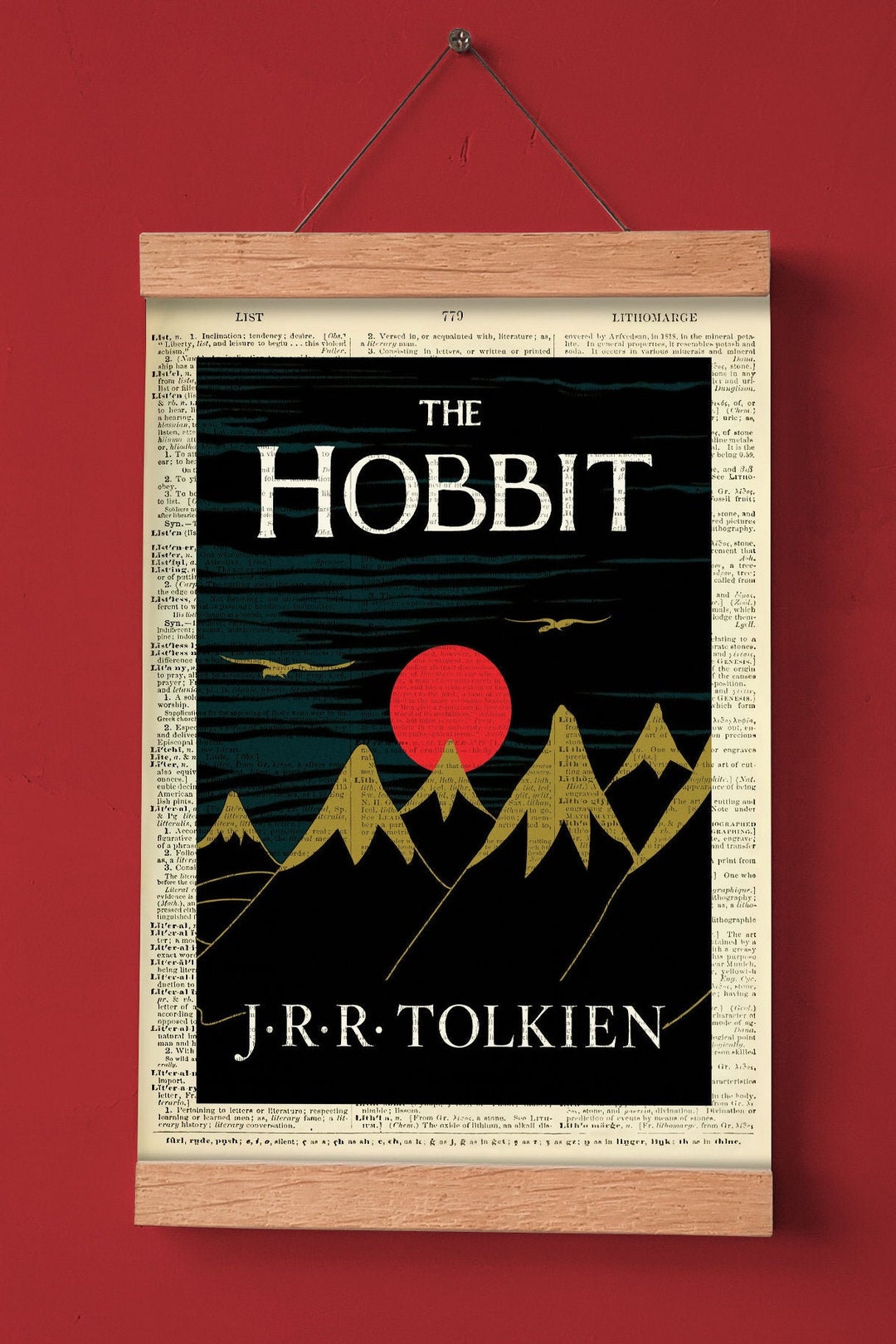 The Hobbit Printable Book Cover, J.r.r.tolkien Print, Literary Poster ...