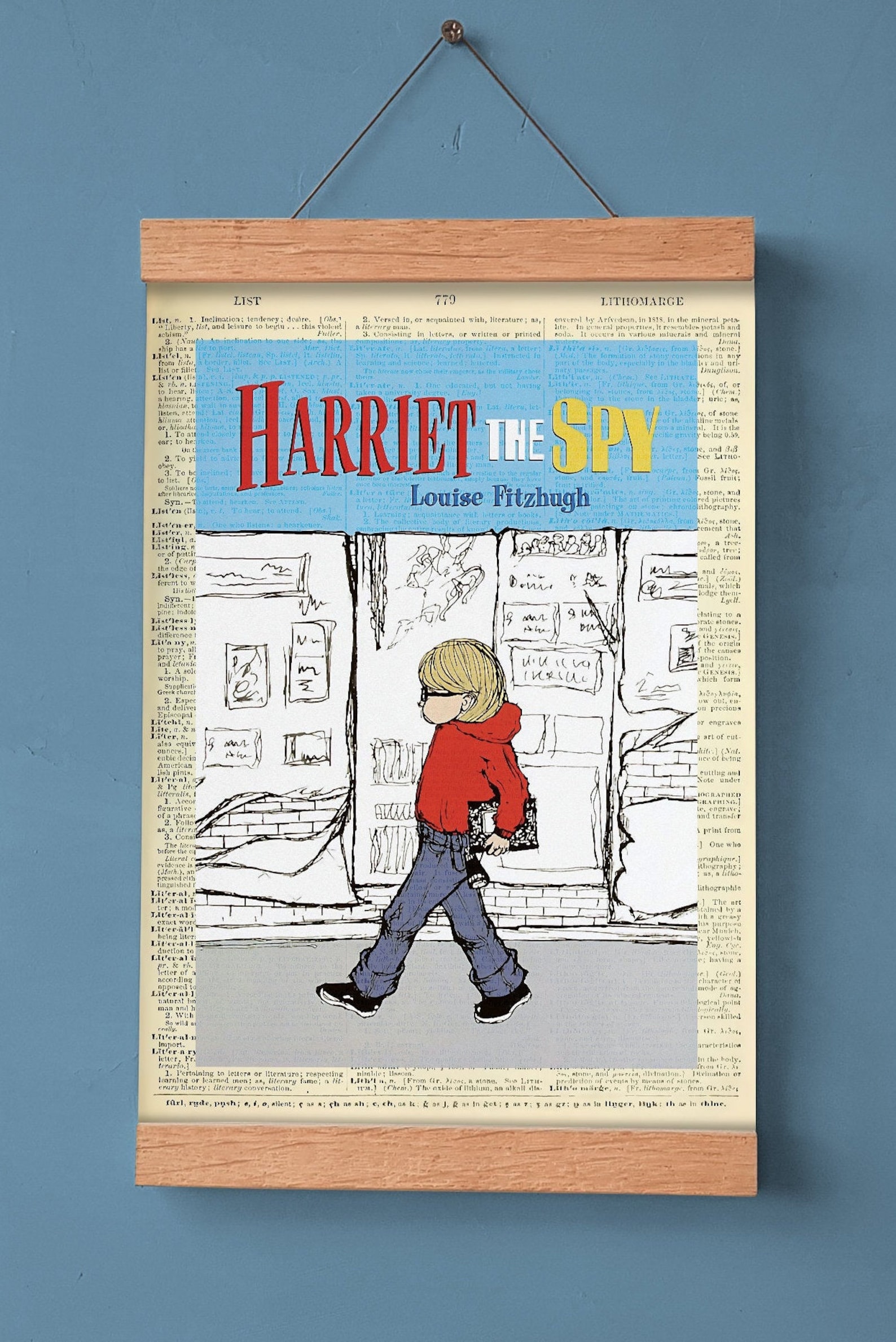 Harriet the Spy by Louise Fitzhugh, Printable Book Cover, Literary ...