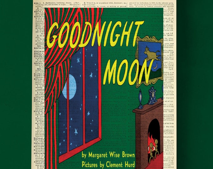 Vintage Book Cover Print "goodnight Moon" - Children's Book - Nursery ...