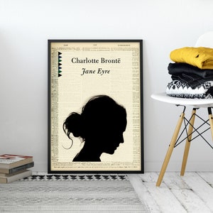 Jane Eyre by Charlotte Bronte, Printable Book Cover, Literary Poster ...