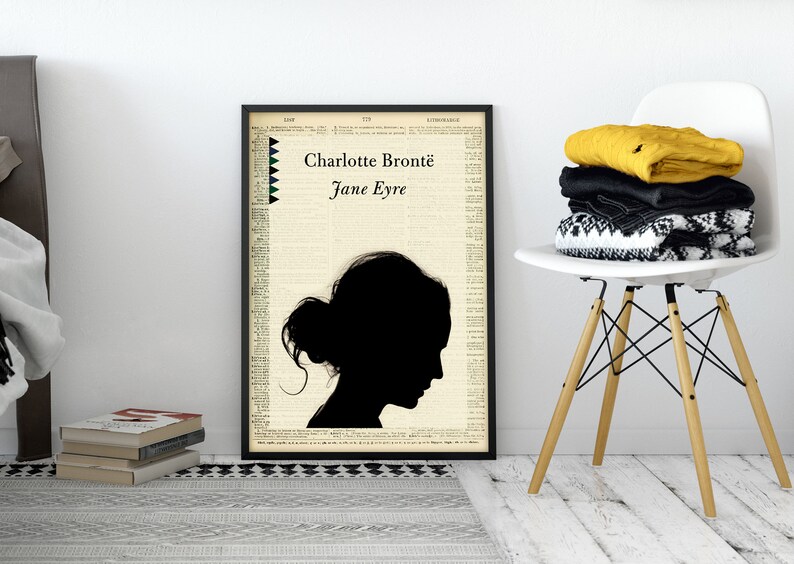 Jane Eyre by Charlotte Bronte, Printable Book Cover, Literary Poster ...