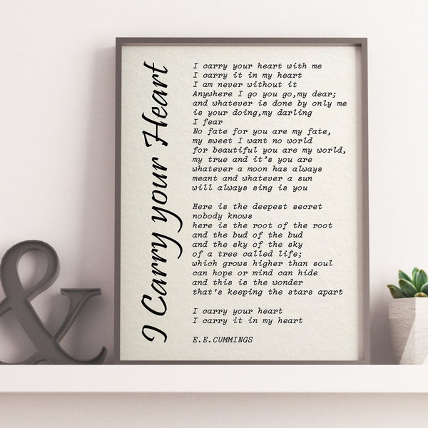 I Carry Your Heart - Etsy