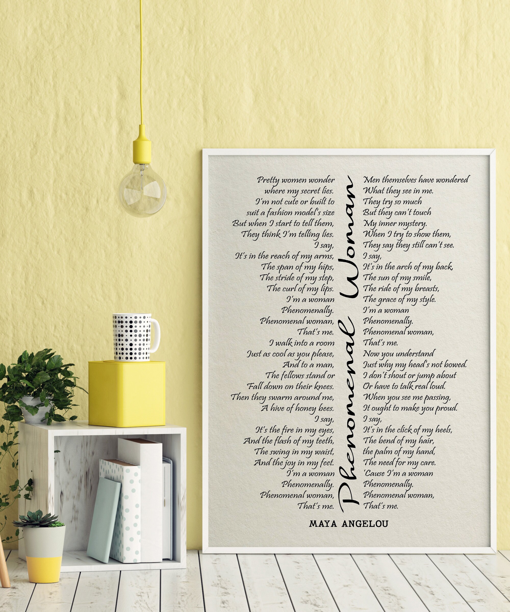 Phenomenal Woman by Maya Angelou, Printable Poetry, Poetry Wall Art ...