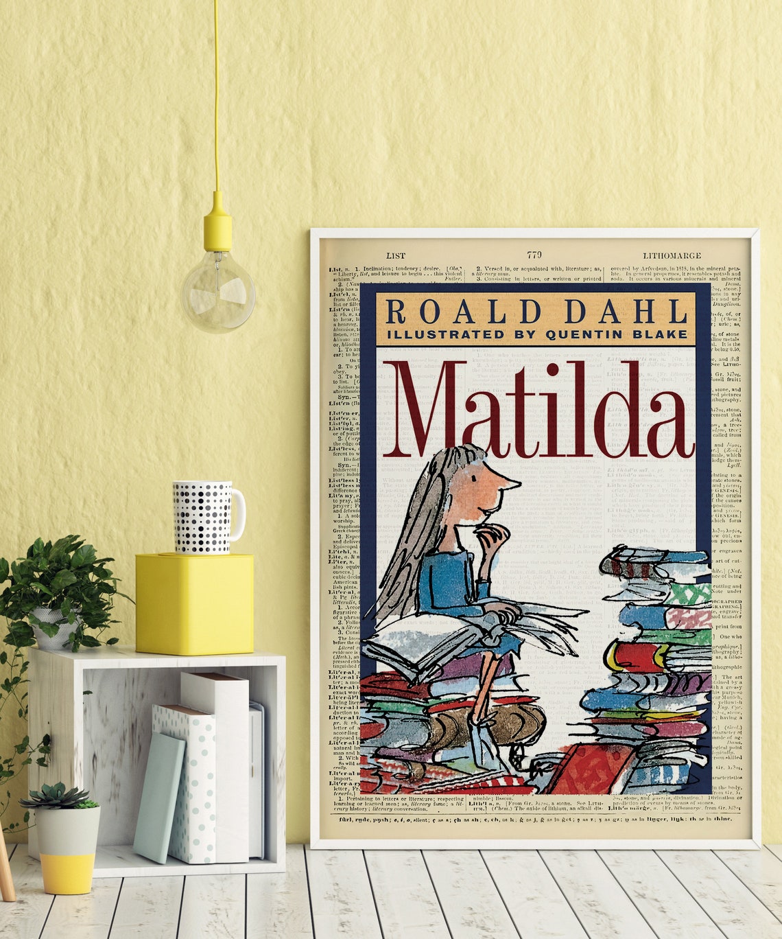 Printable Book Cover of Matilda by Roald Dahl, Literary Poster ...