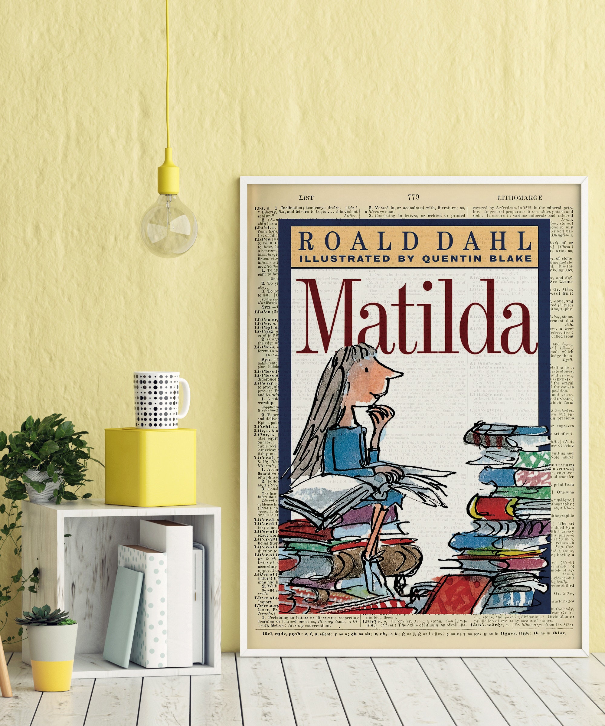 Printable Book Cover of Matilda by Roald Dahl, Literary Poster ...