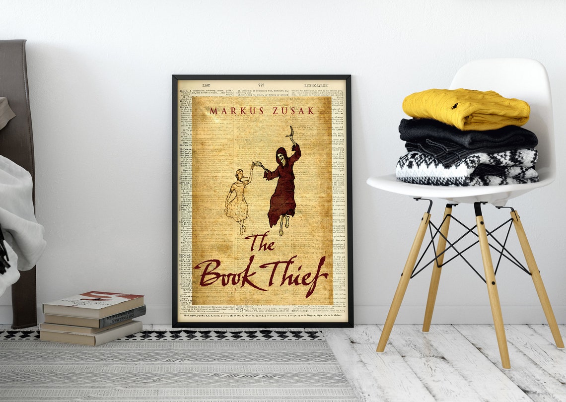The Book Thief by Markus Zusak, Printable Book Cover, Literary Poster ...