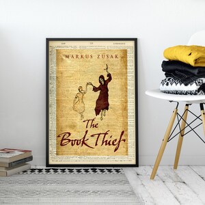 The Book Thief by Markus Zusak, Printable Book Cover, Literary Poster ...