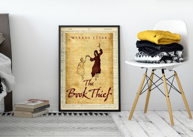 The Book Thief by Markus Zusak, Printable Book Cover, Literary Poster ...
