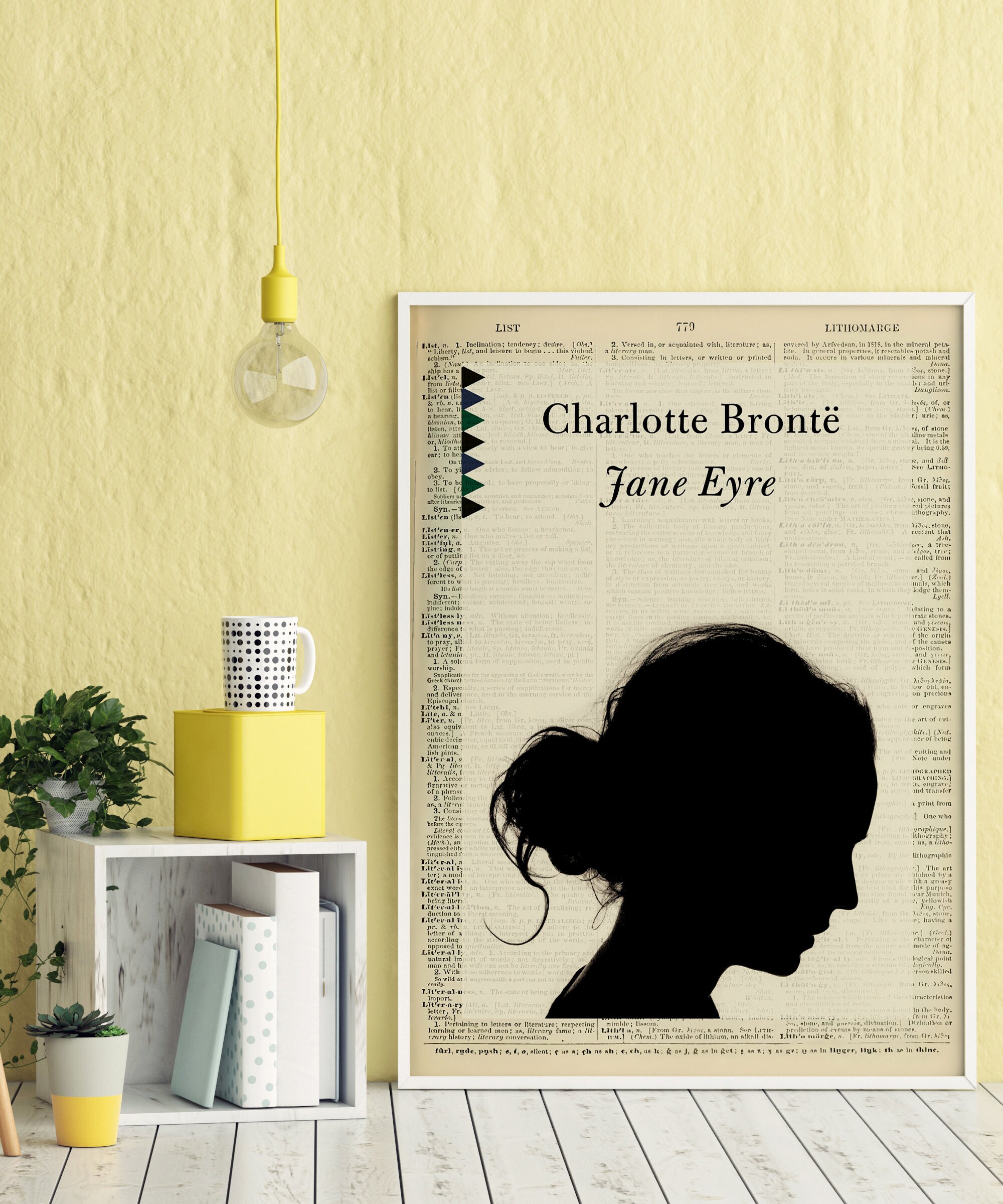 Jane Eyre by Charlotte Bronte, Printable Book Cover, Literary Poster ...
