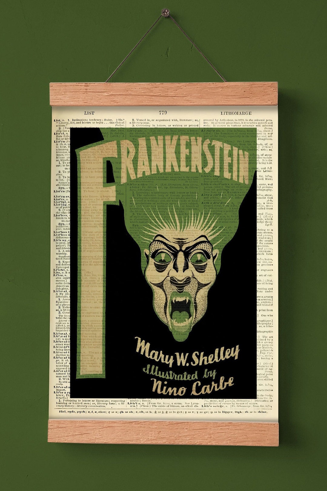 Frankenstein by Mary Shelley, Printable Book Cover, Literary Poster ...