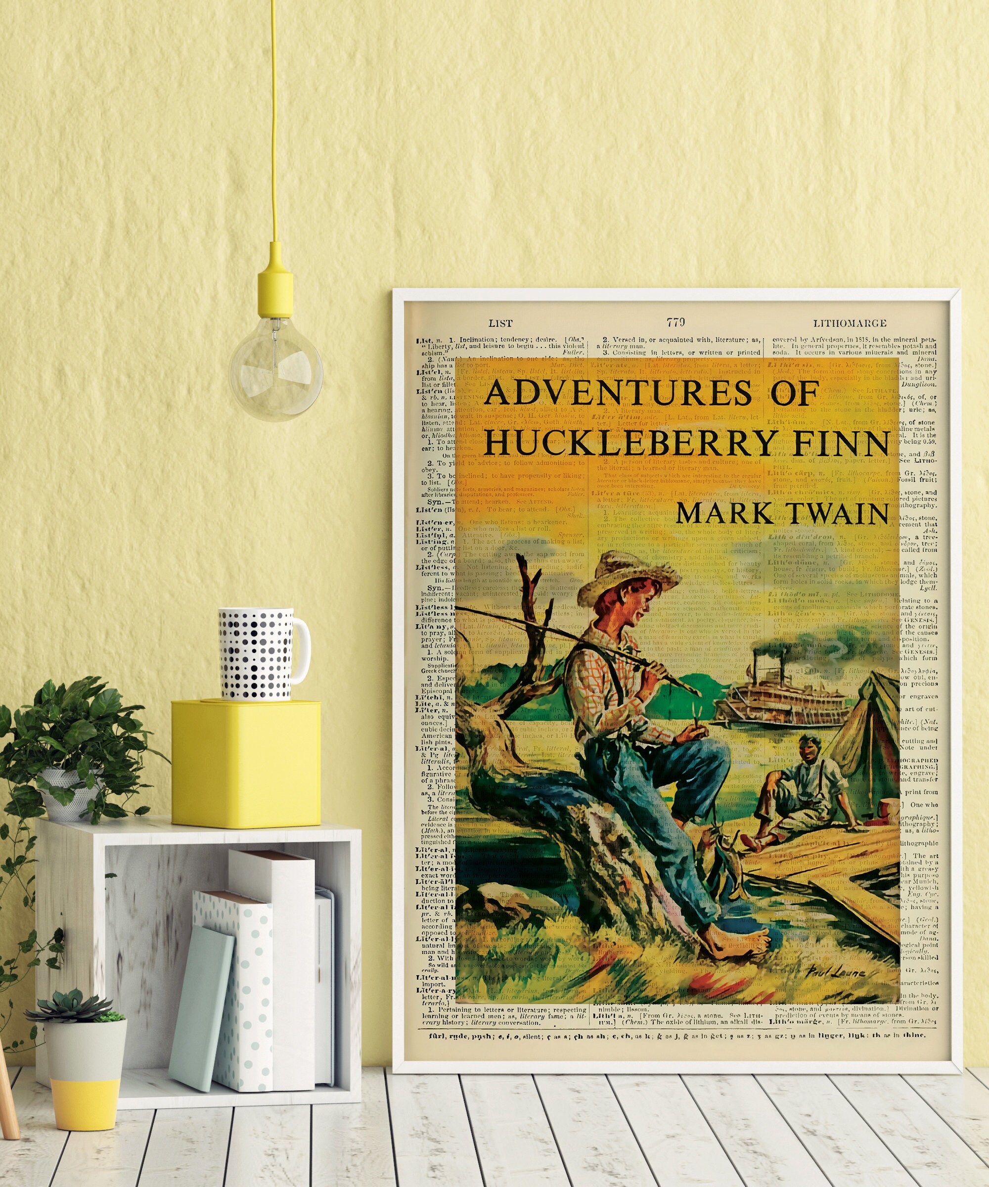 Adventures of Huckleberry Finn by Mark Twain, Printable Book Cover ...