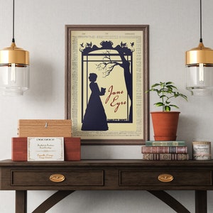 Jane Eyre Print, Charlotte Bronte Poster, Printablebook Cover, Literary ...