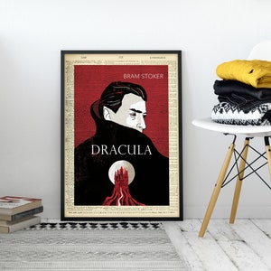 Printable Book Cover of Dracula by Bram Stoker, Literary Poster ...