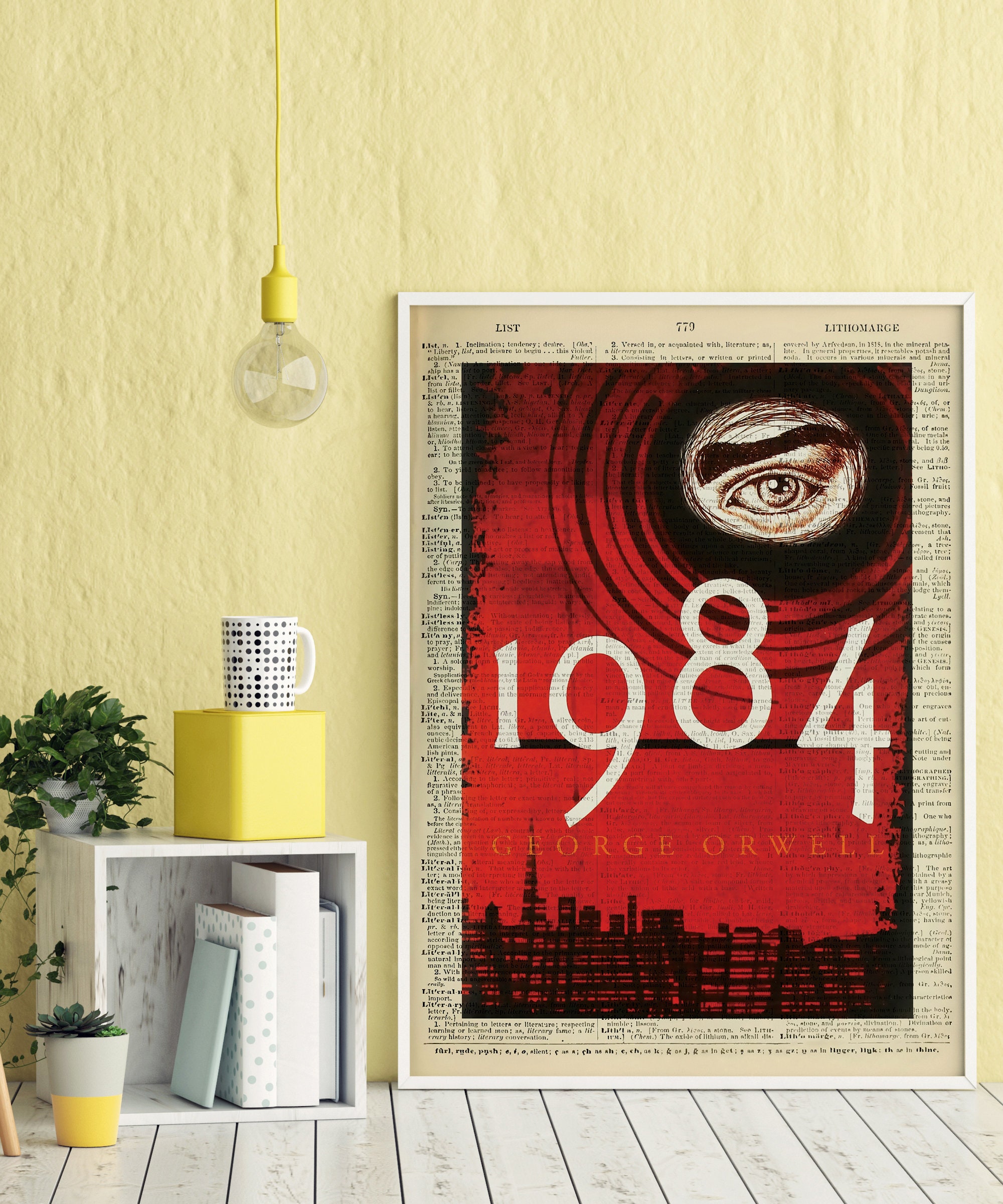 1984 by George Orwell, Printable Book Cover, Literary Poster, Classroom ...