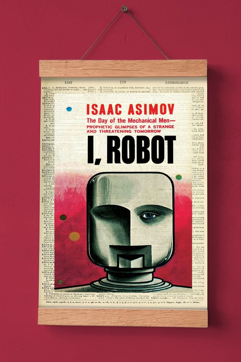 I Robot by Issac Asimov, Printable Book Cover, Literary Poster ...