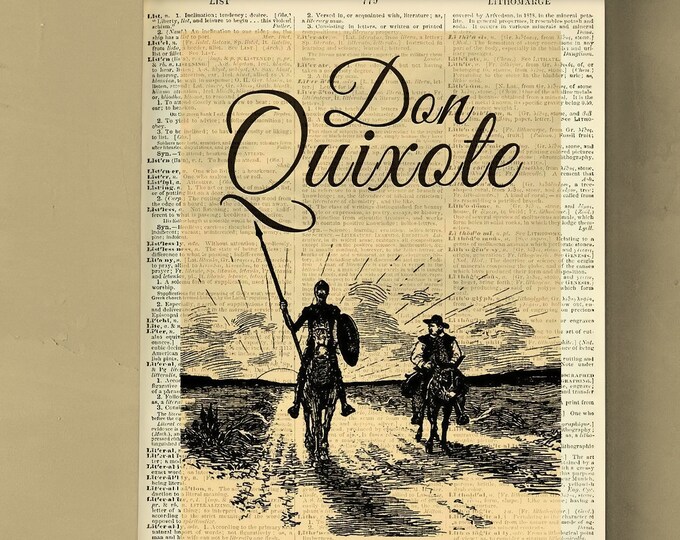 Printable Don Quixote Book Cover Page on Old Cervantes Encyclopedia ...