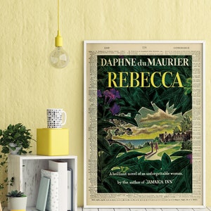 Printable Book Cover of Rebecca by Daphne Du Maurier, Literary Poster ...