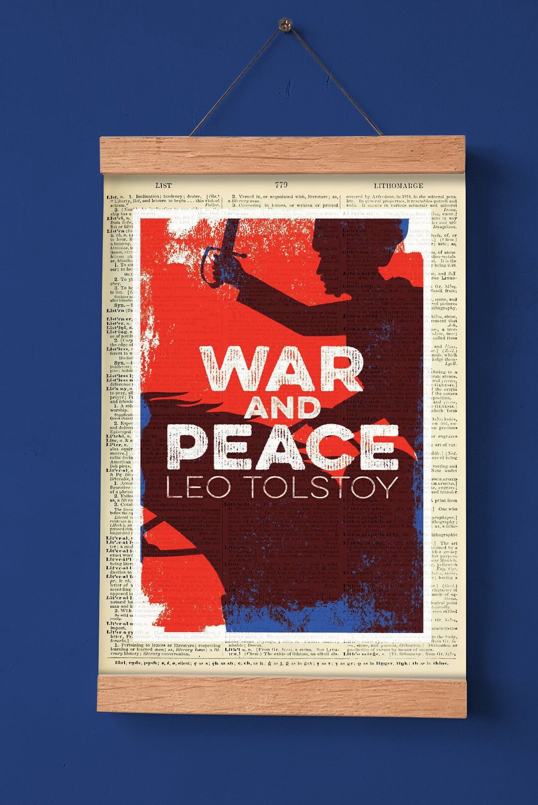 Printable Book Cover War and Peace by Leo Tolstoy, Literary Poster ...
