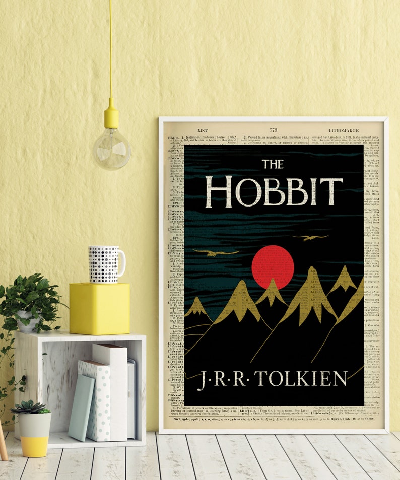 The Hobbit Printable Book Cover, J.r.r.tolkien Print, Literary Poster ...