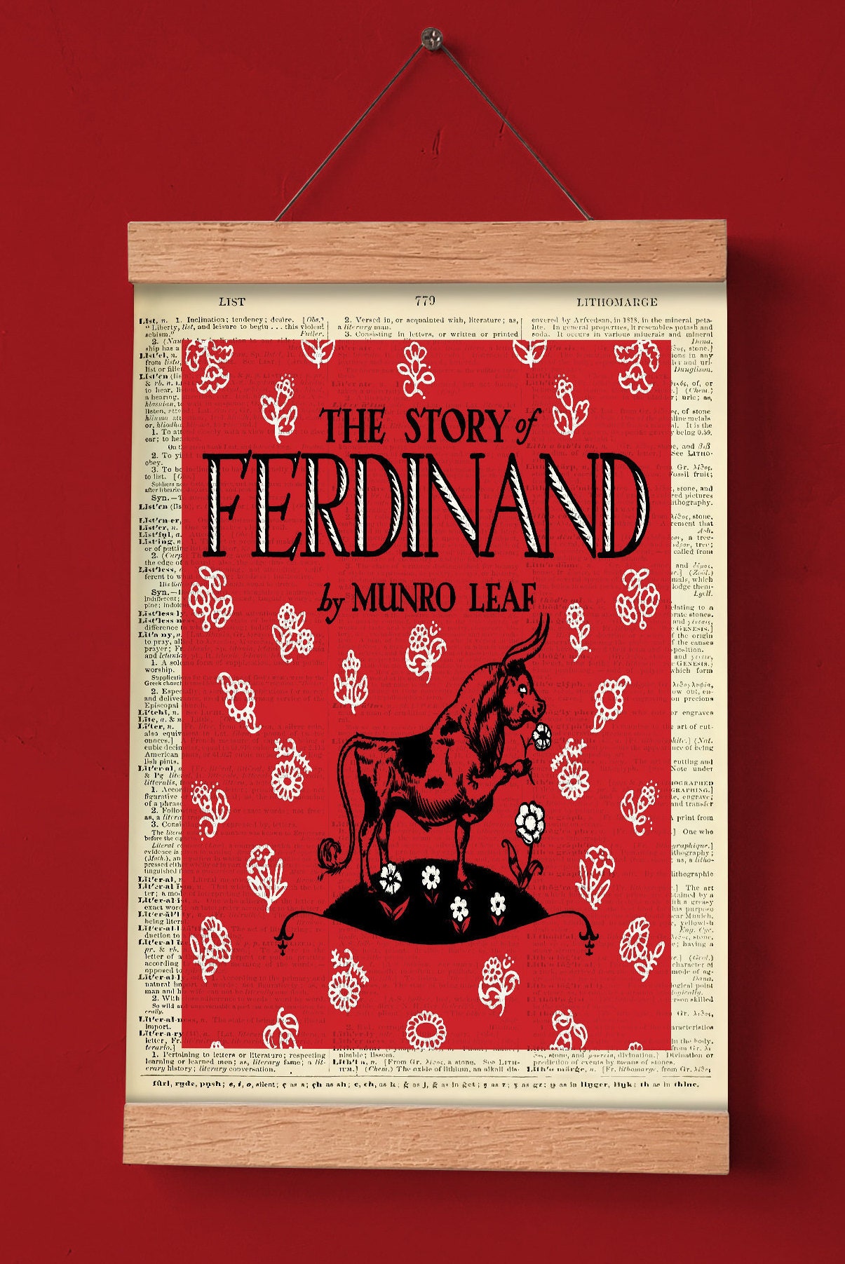 Ferdinand by Munro Leaf, Printable Book Cover, Literary Poster ...