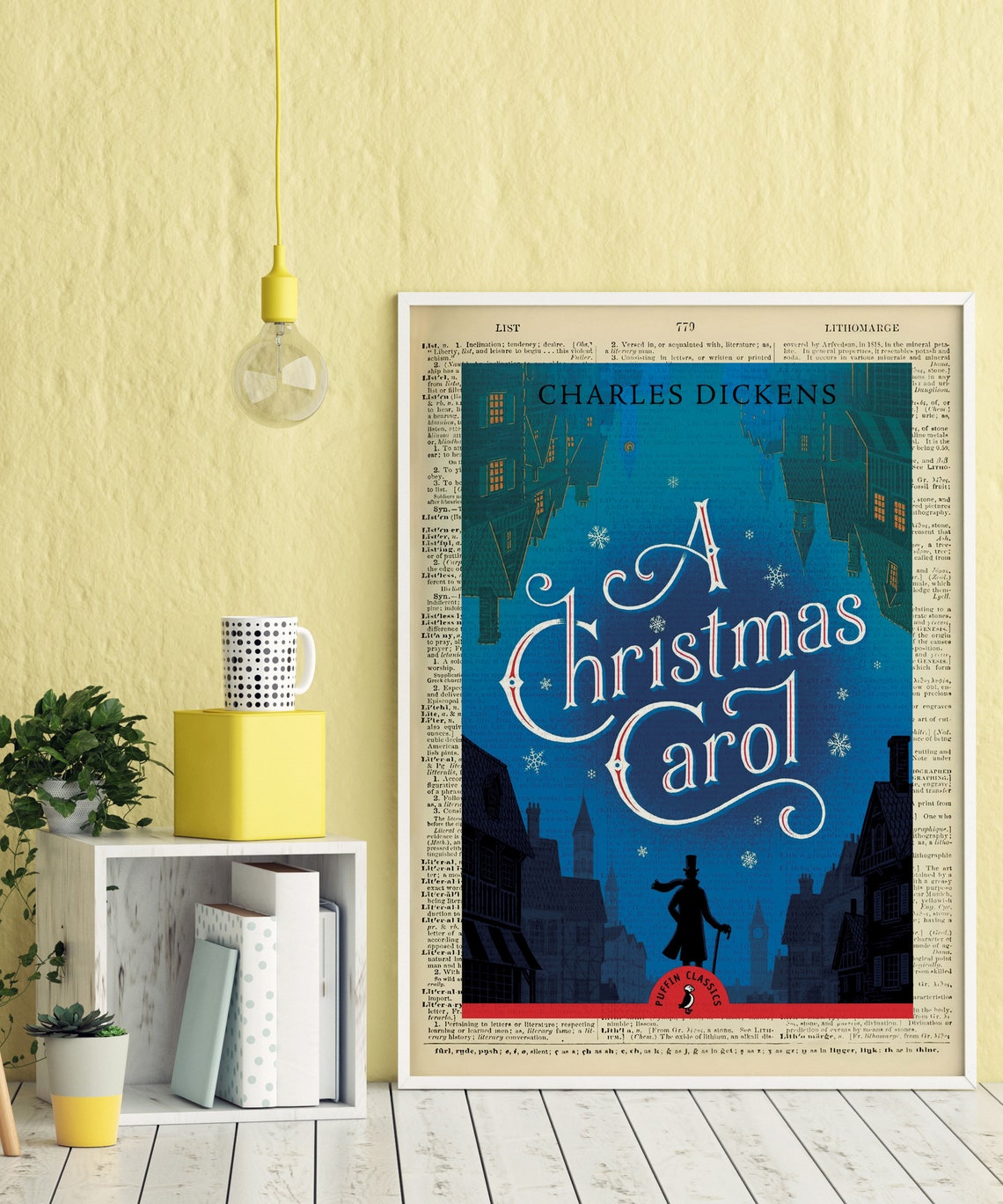 A Christmas Carol by Charles Dicken, Printable Book Cover, Literary ...