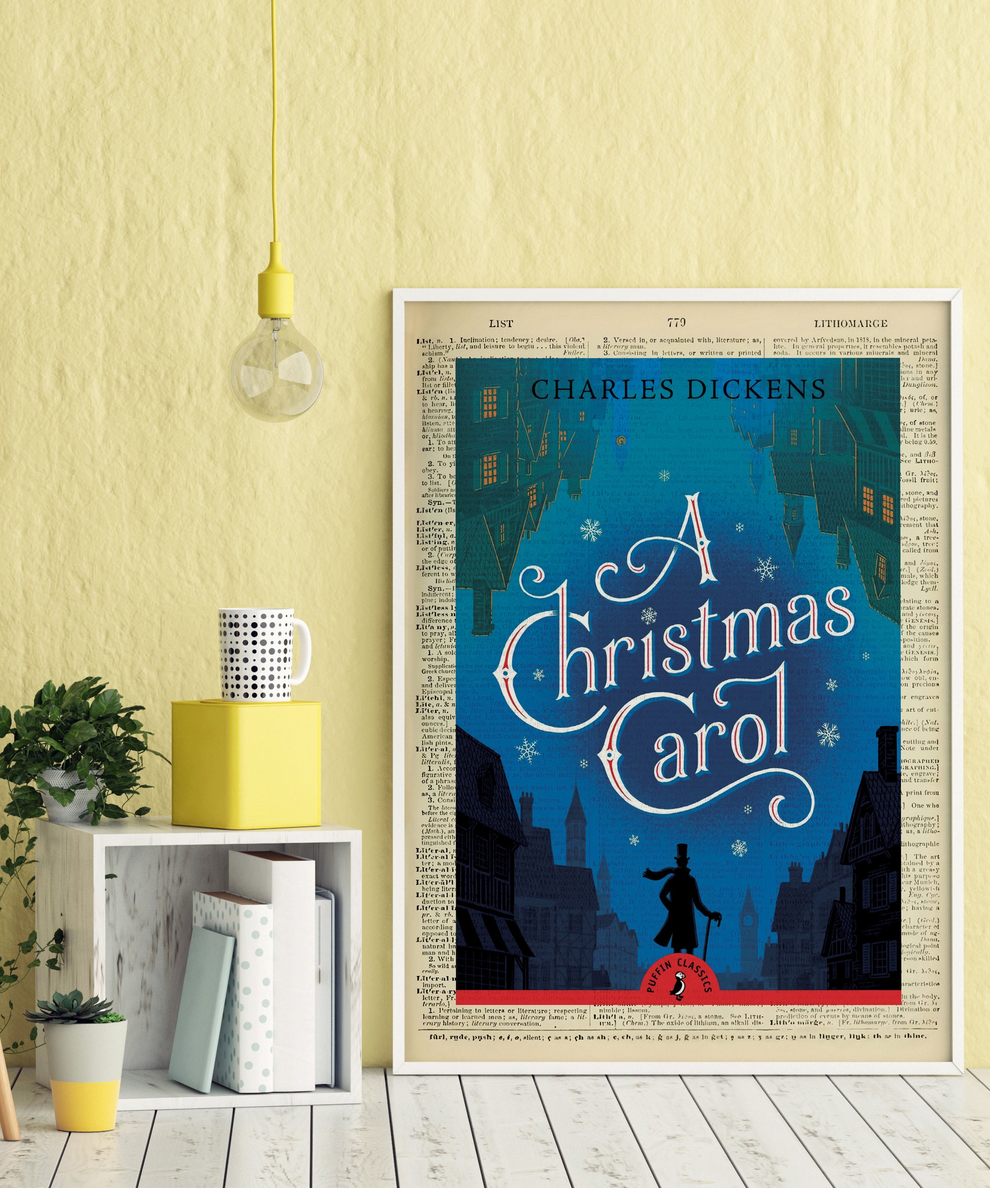 A Christmas Carol by Charles Dicken, Printable Book Cover, Literary ...