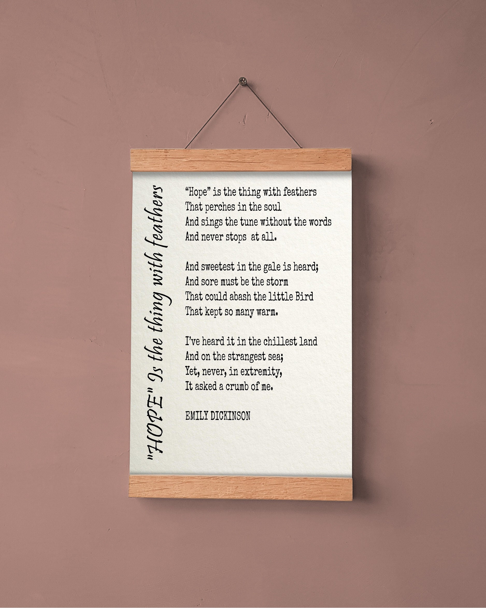 Hope is the Thing With Feathers by Emily Dickinson, Printable Poetry ...