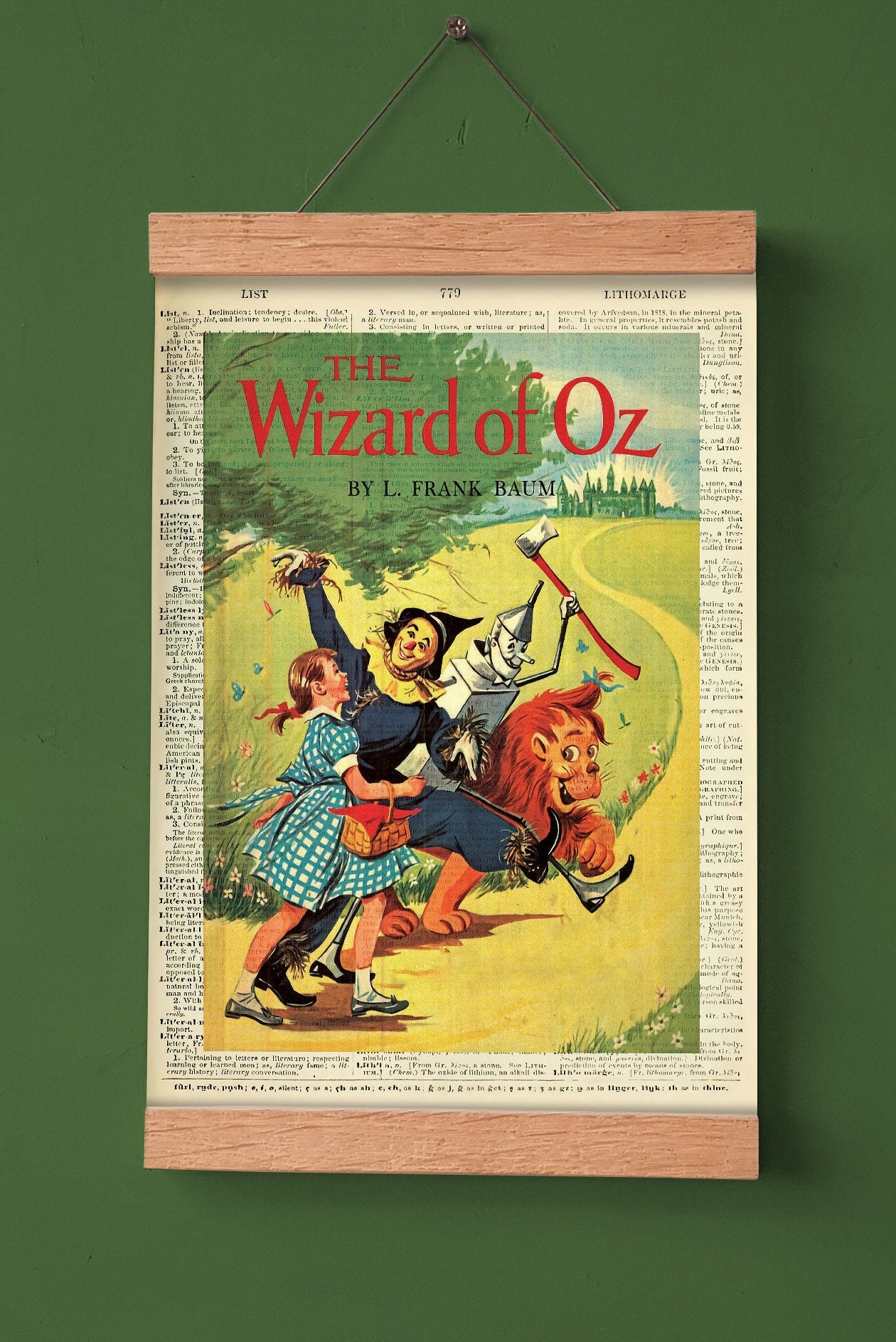 Printable Book Cover of the Wizard of Oz by L.frank Baum, Literary ...