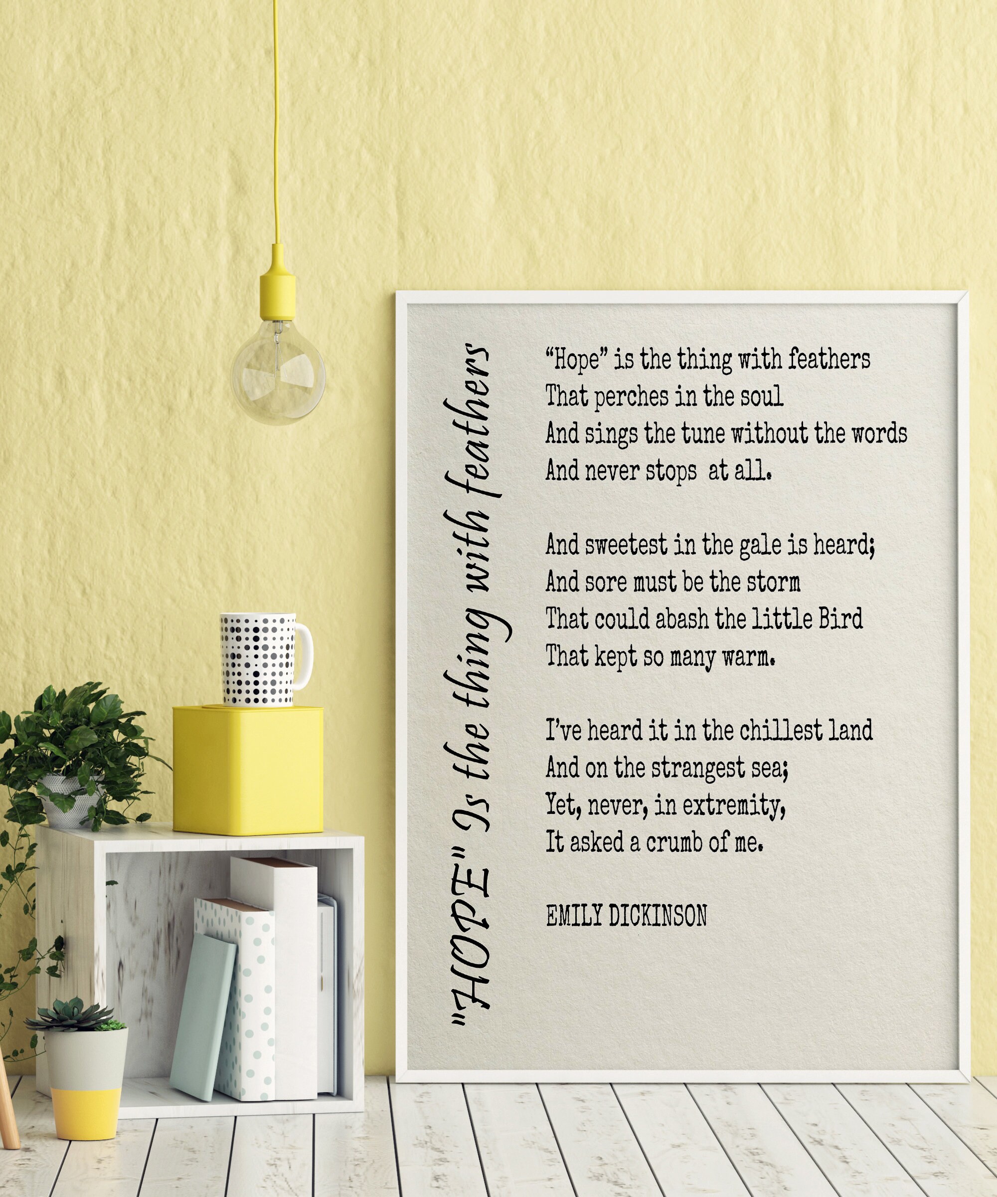 Hope is the Thing With Feathers by Emily Dickinson, Printable Poetry ...