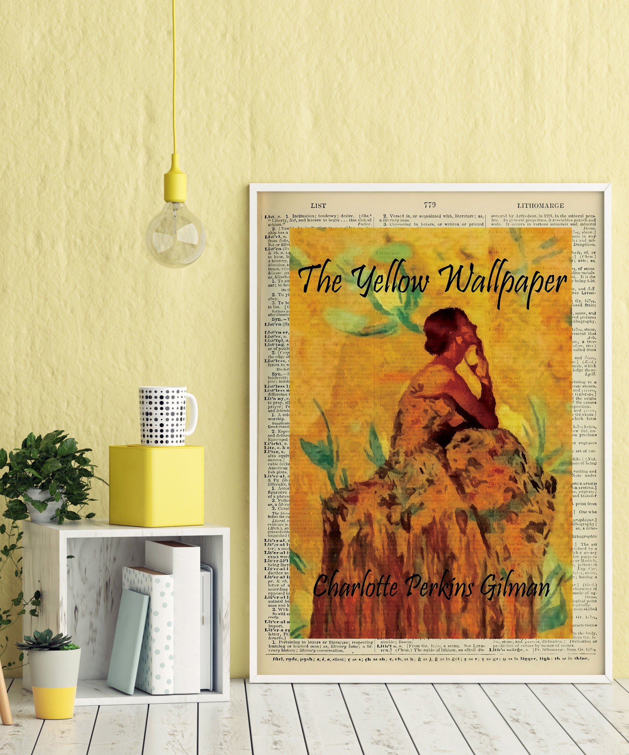 The Yellow Wallpaper by Charlotte Perkins Gilman, Printable Book Cover ...