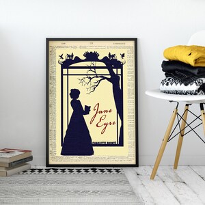 Jane Eyre Print, Charlotte Bronte Poster, Printablebook Cover, Literary ...