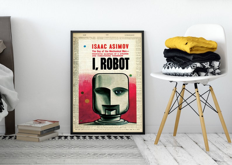 I Robot by Issac Asimov, Printable Book Cover, Literary Poster ...