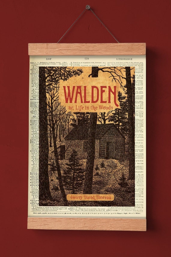 Printable Book Cover of Walden by Henry David Thoreau - Etsy