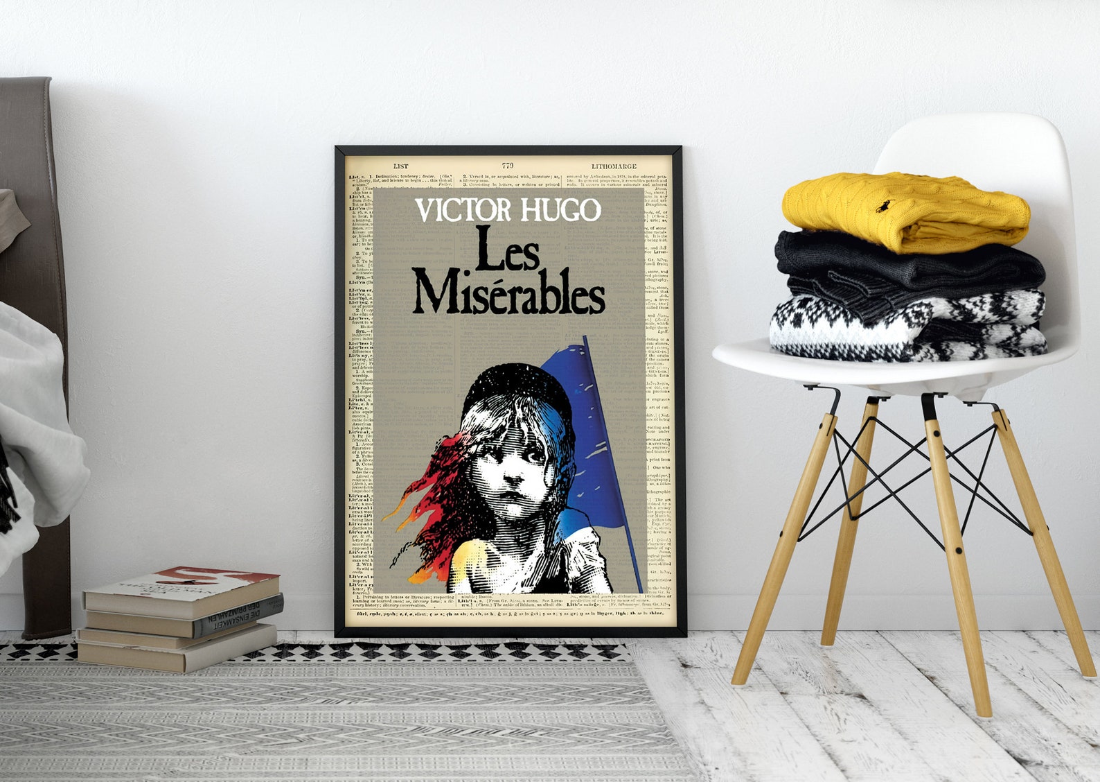 Les Miserables by victor Hugo Printable Book Cover Literary | Etsy