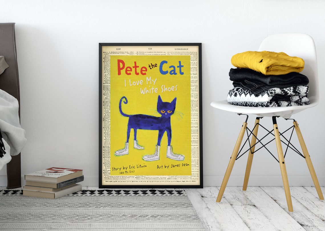 Pete the Cat by Eric Litwin, Printable Book Cover, Literary Poster ...