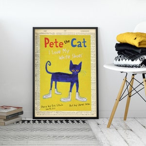 Pete the Cat by Eric Litwin, Printable Book Cover, Literary Poster ...