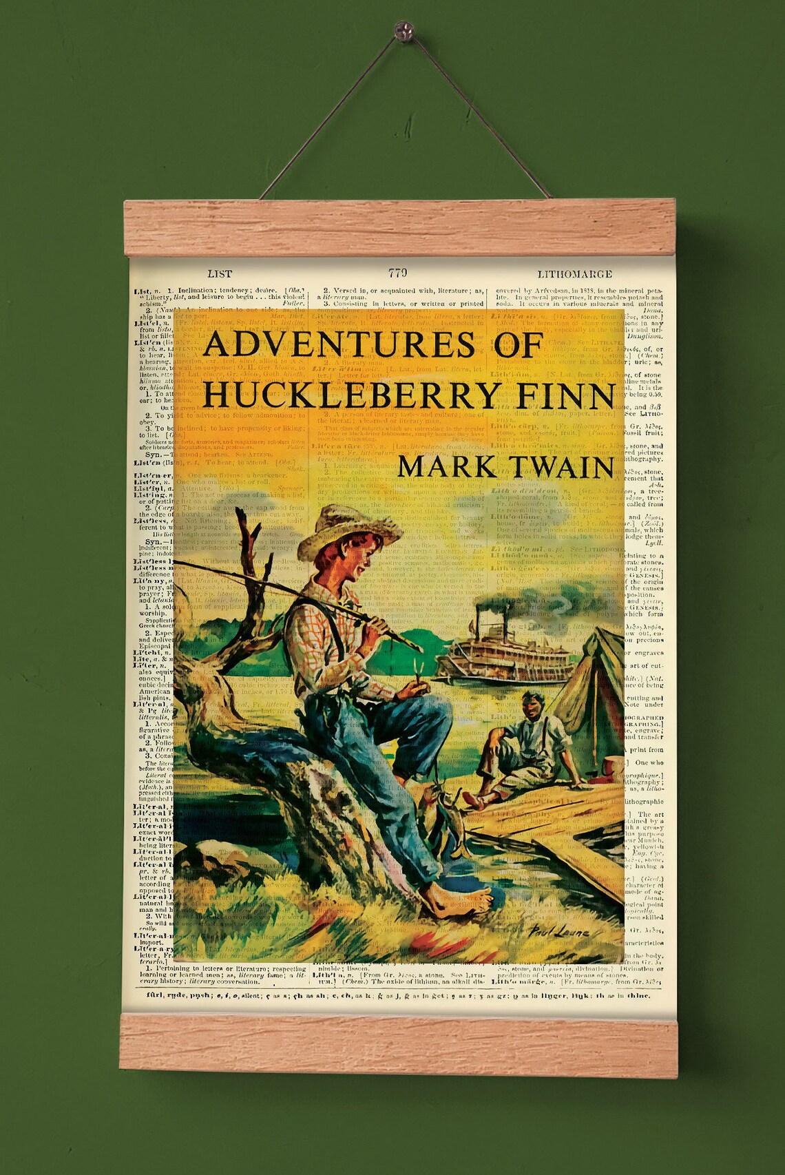 Adventures of Huckleberry Finn by Mark Twain, Printable Book Cover ...