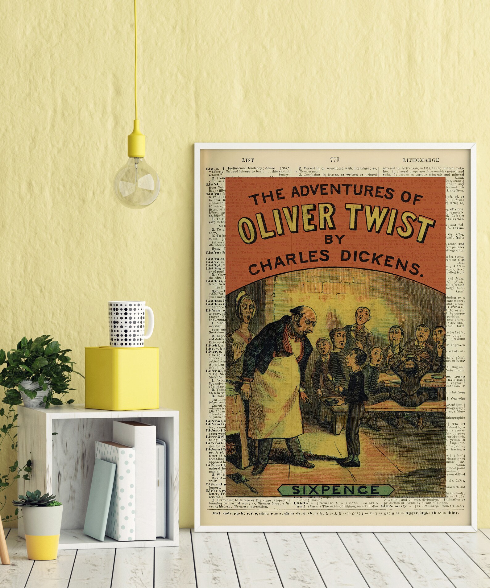 Printable Book Cover Oliver Twist by Charles Dickens, Literary Poster ...