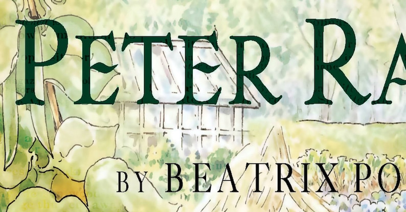 Peter Rabbit by Beatrix Potter, Printable Book Cover, Literary Poster ...