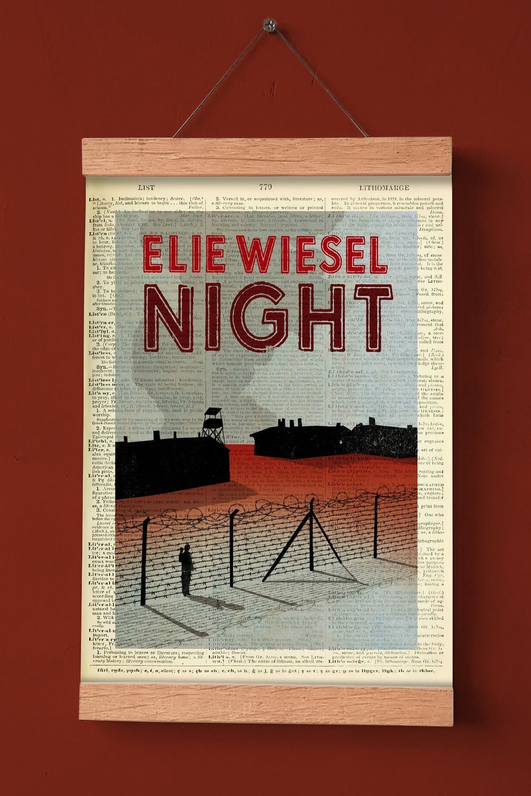 Night by Elie Wiesel, Printable Book Cover, Literary Poster, Classroom ...